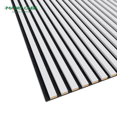 China Base Material Polyester Fiber Acoustic Panel for Wooden Slats Wall Soundproofing for sale