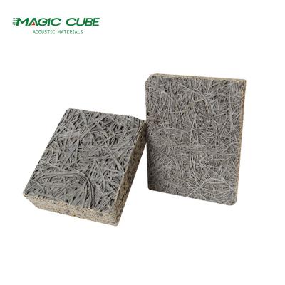 China 20mm Wood Wool Cement Acoustic Panel for Contemporary Recording Studio Ceiling Design for sale