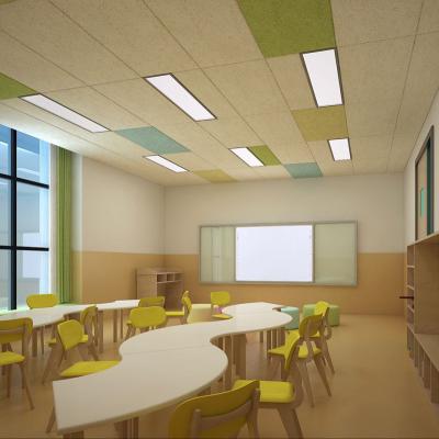 China 15mm/ 20mm/ 25mm/ 35mm Thickness Custom Colors Wood Wool Sound Absorption Acoustic Panels for sale