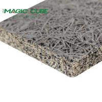 China Meeting Room High Density Soundproof Panel Cementitious Wood Wool Ceiling 600*2400mm for sale