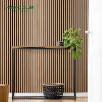 China Fluted Wood Acoustic Panels for Modern Interior Wall Decoration and Sound Absorption for sale