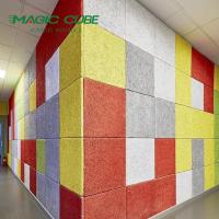 China Circular Wood Core Acoustic Wool Wall Panel for Multi-Function Hall in 1220*2440mm Size for sale