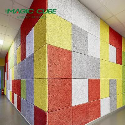 China Circular Wood Core Acoustic Wool Wall Panel for Multi-Function Hall in 1220*2440mm Size for sale