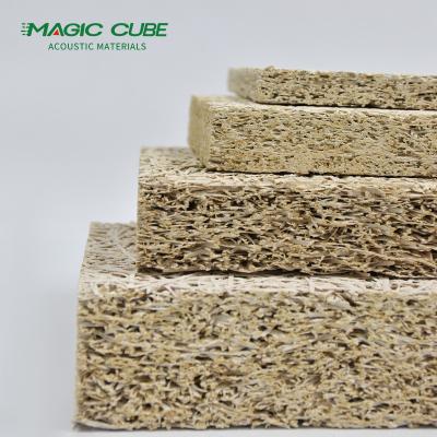 China Cinema Modern Design Wood Wool Sound Absorption Board for Interior Wall Soundproofing for sale