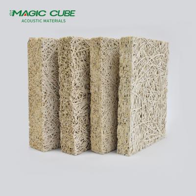 China 15mm/ 20mm/ 25mm/ 35mm Nails Installation Wood Wool Cement Board for Gym Acoustic Panels for sale