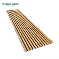 China Edge to Edge 13mm Patterns for Soundproofing Acoustic Slat Panels in Modern Spaces for sale