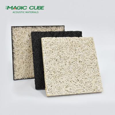 China Interior Decorative Hexagon Wood Wool Fiber Acoustic Wall Panel for sale