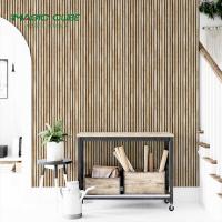 China Polyester Thickness 9mm/12mm Customized Wooden Slat Acoustic Panels for Public Spaces for sale