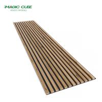 China 2400*600*21mm Wood Slat Acoustic Panels HPL Finish And Fire Resistance for sale