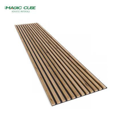China 2400*600*21mm Wood Slat Acoustic Panels HPL Finish And Fire Resistance for sale