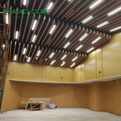 China 20mm Thickness Grooved Wood Panel Acoustic Customized Design For Walls And Ceilings for sale
