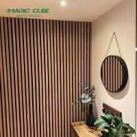 China Modern Design Melamine Finish Acoustic Slat Wall Panels For Sound Absorbing Solutions for sale