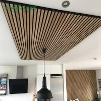 China Modern Design Melamine Finish Acoustic Slat Wall Panels For Sound Absorbing Solutions for sale