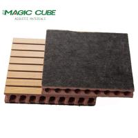 China Office And Studio Wooden Acoustic Panel Black Felt Back Finish Decorative for sale