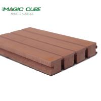 China Customized Pattern E1 MDF Wooden Acoustic Panel Tongue And Groove Edge for sale