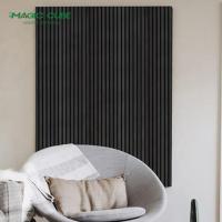 China 27mm MDF Pattern Oak Slats Wooden Wall Diffuser for Soundproofing and Acoustic Treatment for sale