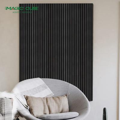 China 27mm MDF Pattern Oak Slats Wooden Wall Diffuser for Soundproofing and Acoustic Treatment for sale