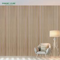 China Nature Wood Oak White Color Sound Absorbing Akupanel Acoustic Wall Panel for Interior for sale