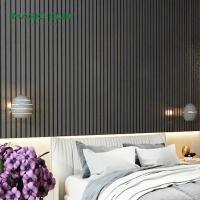 China Polyester Thickness 9mm/12mm Modern Decorative Panel Acoustic Slat Wood Panels 26kg/pcs for sale