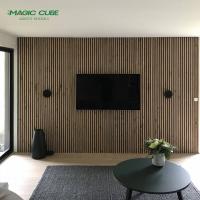 China MDF Polyester Akupanel Slatted Wood Acoustic Panels for Wall Decoration Soundproofing for sale