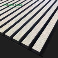 China Wall Soundproofing Pet Felt Backing Wooden Slat Acoustic Panel for Sound Absorption for sale