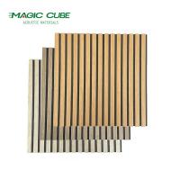 China Wall Soundproofing Pet Felt Backing Wooden Slat Acoustic Panel for Sound Absorption for sale