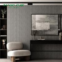 China Wall Soundproofing Pet Felt Backing Wooden Slat Acoustic Panel for Sound Absorption for sale