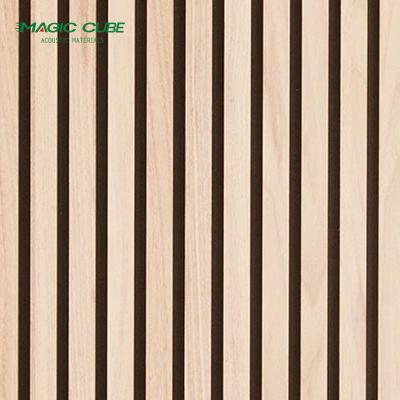 China 2400*600*21 mm Standard Size Polyester Fiber Wooden Acoustic Panel for Modern Design for sale