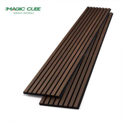 China Flame Retardant MDF Slatted Wall Panels Eco Friendly For Sound Proof for sale