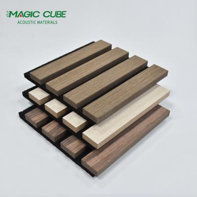 China Vertical Wood Slat Wall Panels For Interior Acoustic Treatment And Noise Reduction for sale