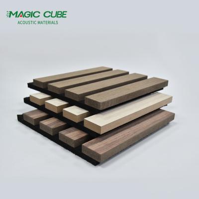 China Modern Design Wood Slat Acoustic Panel With Screw Installation Accessories for sale