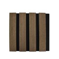 China Walnut Surface Finish Wooden Slats Wall Customized With Contemporary Design for sale