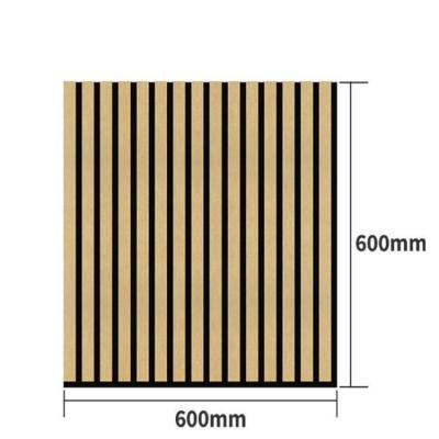 China Lightweight MDF Polyester Fiber Wood Slat Wall Panels For Acoustic Control for sale