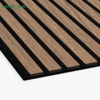 China Houses Wood Veneer MDF Wooden Acoustic Panels With  Pet Wood Panel for sale