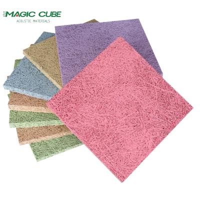 China Wood Wool Acoustic Panel For Sound Absorption In Commercial Buildings for sale