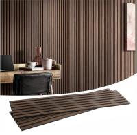 China In stock Natural Oak akupanel eco-friendly sound absorption slatted wall akupanel for sale