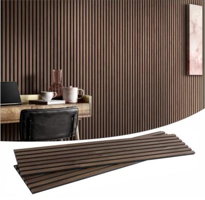 China In stock Natural Oak akupanel eco-friendly sound absorption slatted wall akupanel for sale