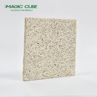 China Light Grey Painted Wood Wool Acoustic Panel For Decoration for sale