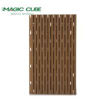 China Stylish Decorative MDF Auditorium Sound Natural Indoor Grooved Mdf Panel Design For Banquet for sale