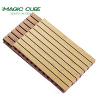 China Most Popular Easy To Install  Walnut Veneer Acoustic Panel Groove Pet For Soundproofing for sale