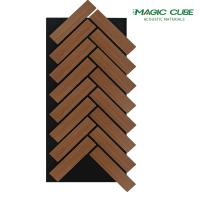 China Wood Slat Acoustic Panels with PET-Fiber Soundproofing for Homes Hotels Akupanel for sale