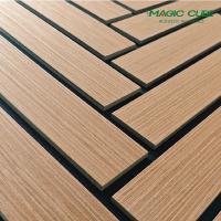 China Walnut Wood Slat Acoustic Panel with Polyester Acoustic Wall Panels For Apartment Music Studios for sale