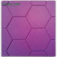 China Sound Control Pure Camel 12mm Grooving Polyester Fiber Acoustic Panel for sale