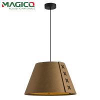 China Handmade Indoor Brown Polyester Fiber Lampshade Design Lighting Master Bedroom Pendant Light Shade for sale