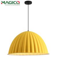 China Suspended LED Polyester Fiber Acoustic Interior Lighting Lampshade for Modern Office for sale