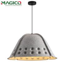 China Handmade Polyester Fiber Acoustic Lampshade LED Pendant Light Shade for Interior Lighting for sale