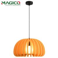 China Design Polyester Fiber Acoustic LED Hanging Lampshade With Sound Absorbing for Living Room for sale