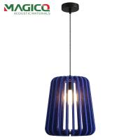 China Polyester Fiber Acoustic Pendant Lampshade LED E27 Pendant Light for Living Room Office Study Restaurant for sale