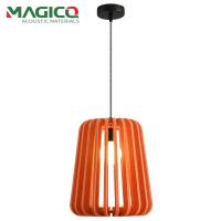 China Polyester Fiber Acoustic Pendant Lampshade LED E27 Pendant Light for Living Room Office Study Restaurant for sale