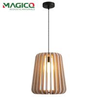 China Polyester Fiber Acoustic Pendant Lampshade LED E27 Pendant Light for Living Room Office Study Restaurant for sale